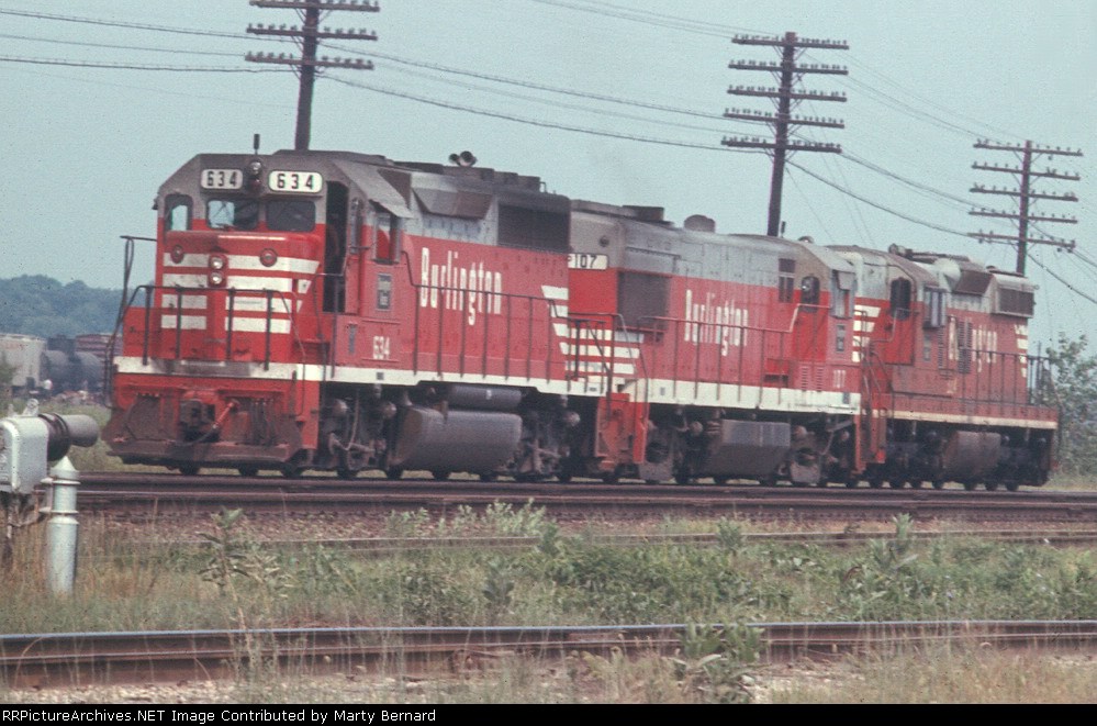 CB&Q 634, 107, and 324